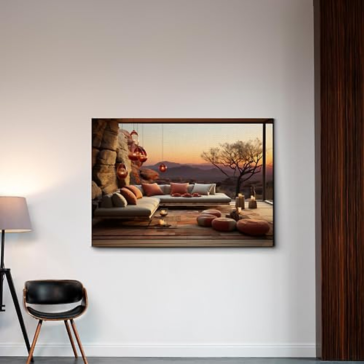 Rainbow Joshua Tree Art Print, Abstract Desert Landscape Artwork, Boho Wall Art, Retro Art, Eclectic Home Decor, Mid Century Modern, Wall Art, Art Decor