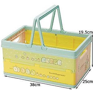 Skater BWOT13 Storage Box, Folding Storage Case, Basket, Sumikko Gurashi, 15.0 x 9.8 x 7.7 inches (38 x 25 x 19.5 cm)