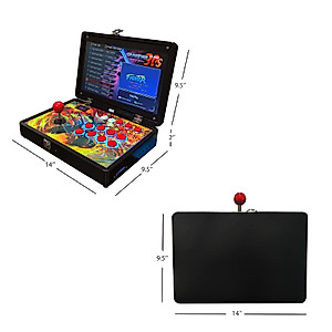 RegiisJoy Portable 28000 in 1 Pandoras Box 50S 3D Arcade Game Console, 14-inch Screen Retro Video Game Machine with Search/Hide/Save/Load/Pause Function