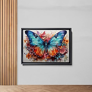Abstract Painting Buy Canvas Wall Art, Butterfly Painting Art, Butterfly canvas, bedroom Butterfly wall art,Watercolor abstract Butterfly canvas painting