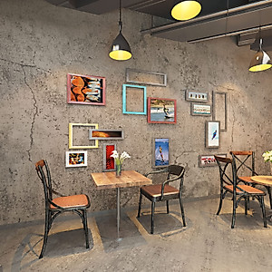 3yecao 16"×354" Extra Thick Light Grey Concrete Wallpaper Peel and Stick 3D Faux Concrete Cement Contact Paper DIY Industrial Matte Textured Vinyl Wrap Removable Wall Sticker Bedroom Basement Garage