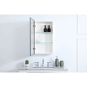 Elegant Decor Metal Mirror Medicine Cabinet 17 inch x 28 inch in Black