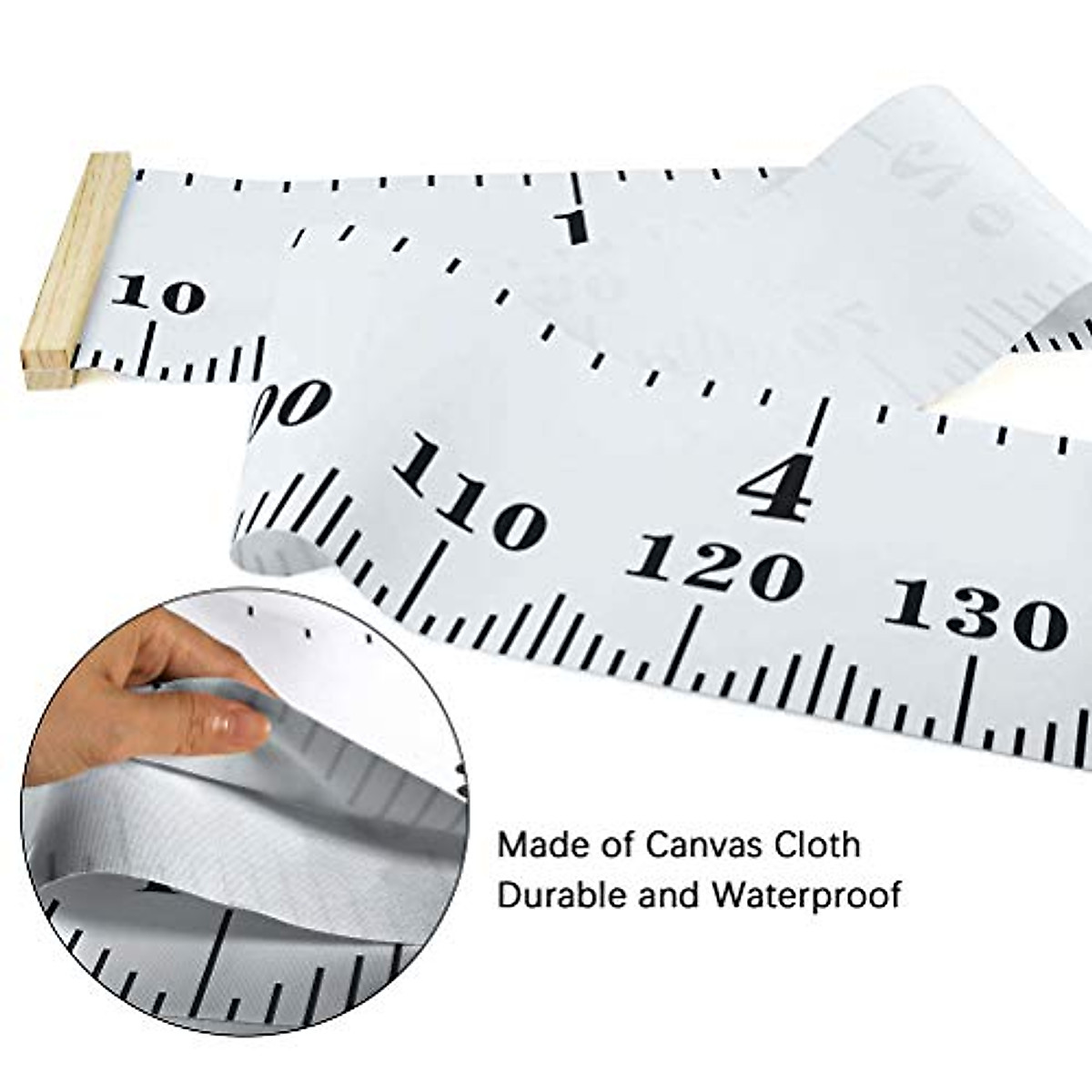 FOCCTS Baby Growth Chart, Height Chart Hanging Ruler Wall Decor for Kids, Toddler Growth Chart for Wall, Wall Hanging Growth Chart Baby Height Measurement- 79" x 7.9"