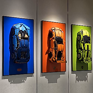 iLuane Display Wallboard for LEGO 42083 Bugatti Chiron Bundle With LEGO 42115 Lamborghini Sián FKP 37 Bundle With LEGO 42056 Porsche 911 GT3 RS Bundle With Lego 42143 Ferrari Daytona SP3 (Only Display