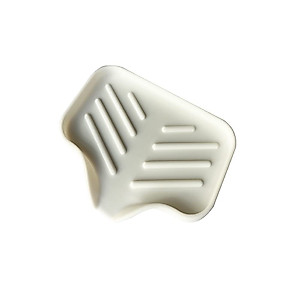 1 Piece Silicone Soap Dish, Sponge Holder, Kitchen Sink, Bathroom, Shower, Bath Tub Self Drain Soap Tray, Self Dry Sink Organizer Dispenser (5.3x3.1 Inch, White)