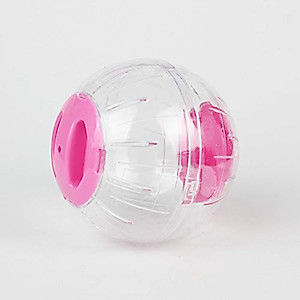 balacoo 2pcs Small Pet Rolling Ball Toy Clear Hamster Exercise Ball for Gerbils Chinchillas Guinea Pigs Animals (Random Color,Small Size)