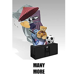 Tree Storage Bag, Waterproof Christmas Tree Storage, Fits Up to 7.5 ft Tall Artificial Disassembled Trees,Extra Large Heavy Duty Storage Container with Handles (Black, 47"x15"x20)