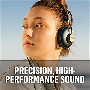 House of Marley Positive Vibration 2: Over-Ear Headphones with Microphone, Wireless Bluetooth Connectivity, and 10 Hours of Playtime (Black)