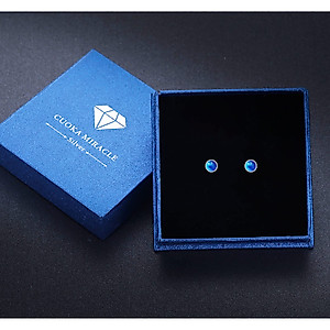 6mm Color Change Stone Earrings Mood Earrings 925 Sterling Silver Mood Stud Earrings Color Change Stone Jewelry Hypoallergenic Simple Post Stud Earrings for Women