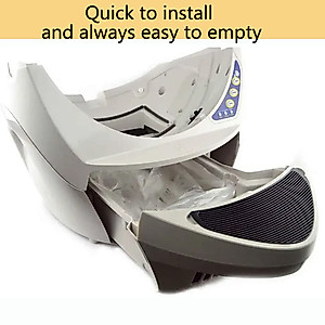 WECATION Replacement Waste Drawer Liners Compatible with Litter Bag Robot 3, 60 Count Waste Bags, 9-11 Gallons