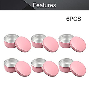 Othmro 6pcs 5.1oz Metal Round Tins Aluminum Tin Cans Containers with Screw Lid, 83 * 38mm(DxH) Silver tin cans for Salve, Spices, Lip Balm, Tea or Candies 150ml
