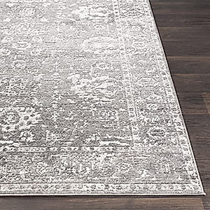 Mark&Day Area Rugs, 5x7 Kedrick Transitional Charcoal Area Rug, Gray/White/Black Carpet for Living Room, Bedroom or Kitchen (5'3" x 7'3")