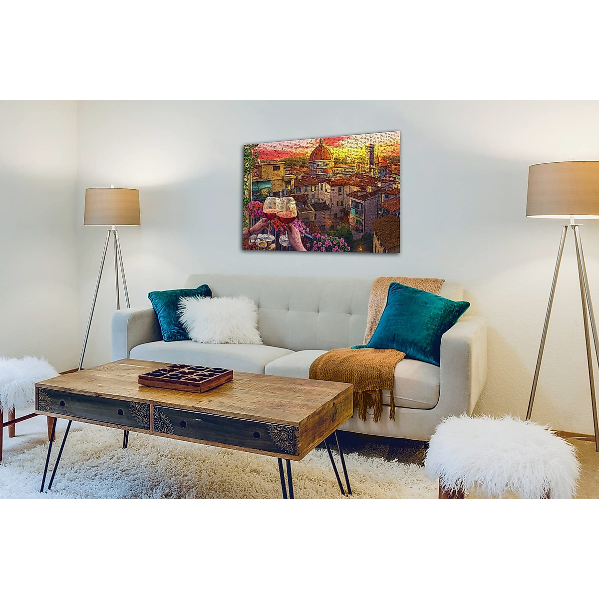 Ravensburger Cozy Wine Terrace - 500 Piece Large Format Jigsaw Puzzle | Unique Softclick Technology | Premium Matte Finish | Ideal for All Ages