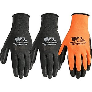 Wells Lamont mens 559lf Work Gloves, Black, Large Pack of 6 US