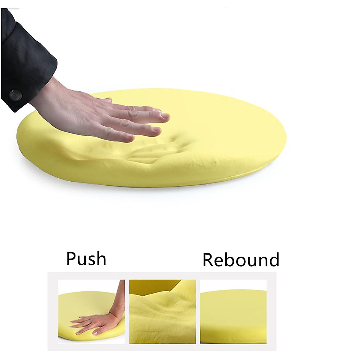 Olywell 15 Inch Memory Foam Seat Cushion Anti-Slip Soft Round Stool Cushion Chair Pad Blue