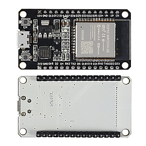 2 Sets ESP-WROOM-32 ESP32 ESP-32S Development Board CP2102 WiFi+Bluetooth Ultra-Low Power Dual Core ESP32-DevKitC-32 ESP-WROOM-32 with Expansion Board for Arduino IDE