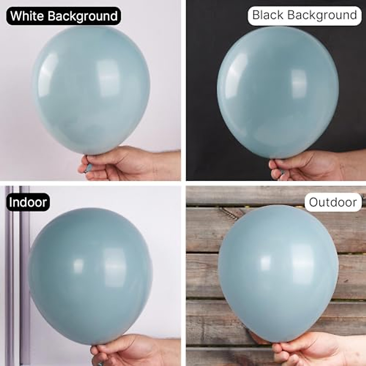 PartyWoo Dusty Blue Balloons 52 pcs 12 inch Light Blue Aqua Balloons for Graduation Wedding Baby Shower Gender Reveal Anniversary Graduation Birthday Party Decorations Blue-F28