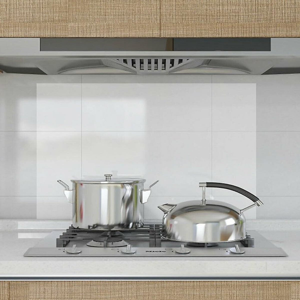 FACULX Kitchen Backsplash Wall Protector Transparent Adhesive Film Kitchen Oil Proof Sticker Self-Adhesive Protective Film Removable Paper for Cupboard Household 60cmX3mX0.1mm