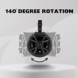 NOAM NUTV5-S V.2 - ATV/Golf Cart/UTV Waterproof Speakers Bluetooth 2.1 Marine Stereo System