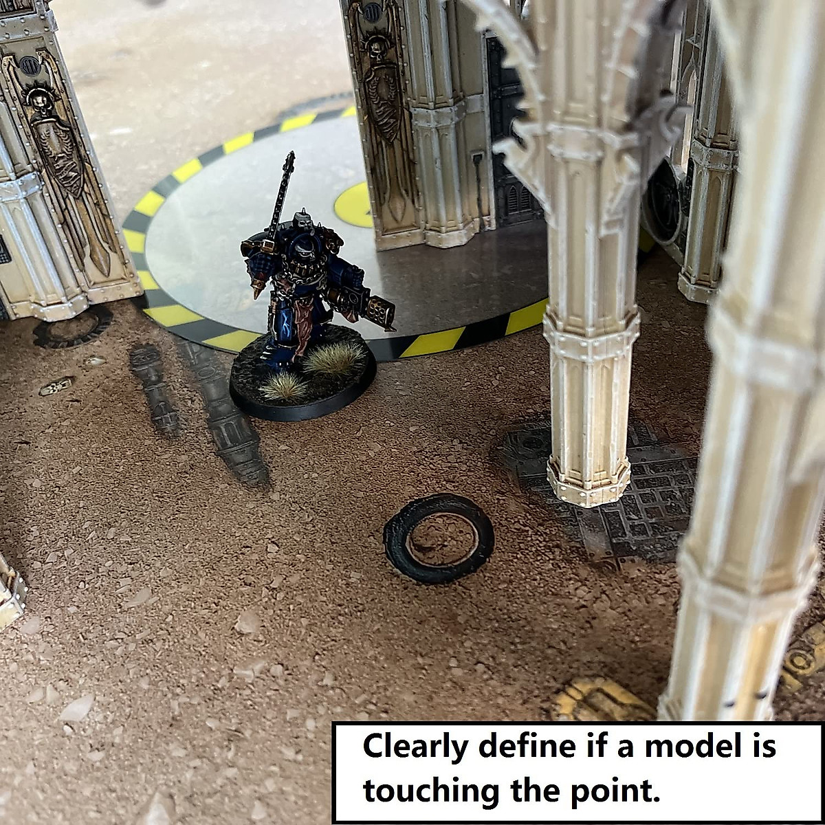 Jucoci Objective Point Markers 6PCS Set Objective Marker Compatible with WH40k Wargame (Miniature Not Included)