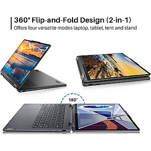 Lenovo 2023 Newest Yoga 7i 2-in-1 Laptop, 14" 2.2K IPS Touchscreen, Intel Core i7-1355U(10 core), 16GB RAM, 1TB SSD, Intel Iris Xe Graphics, Backlit Keyboard, Wi-Fi 6E, Windows 11 Home, Storm Grey