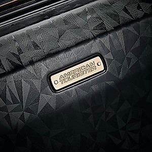 AMERICAN TOURISTER Belle Voyage Hardside Luggage with Spinner Wheels, Black, Checked-Large 28-Inch