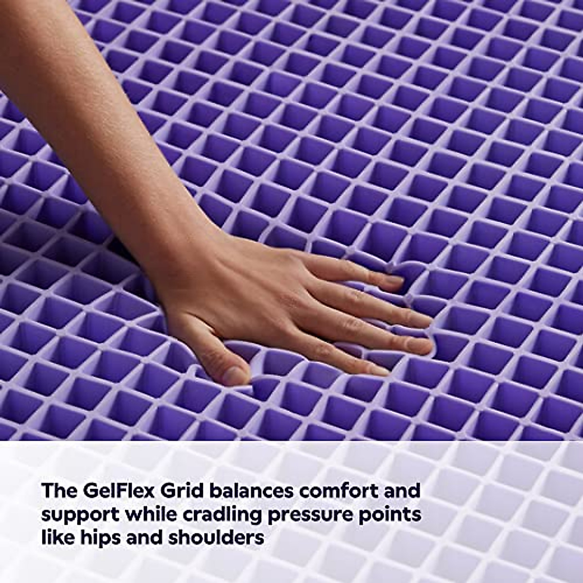 Purple Plus Queen Mattress, GelFlex Grid, Better Than Memory Foam, Premium Comfort Foam Layer, Temperature Neutral, Responsiveness, Breathability, Made in USA