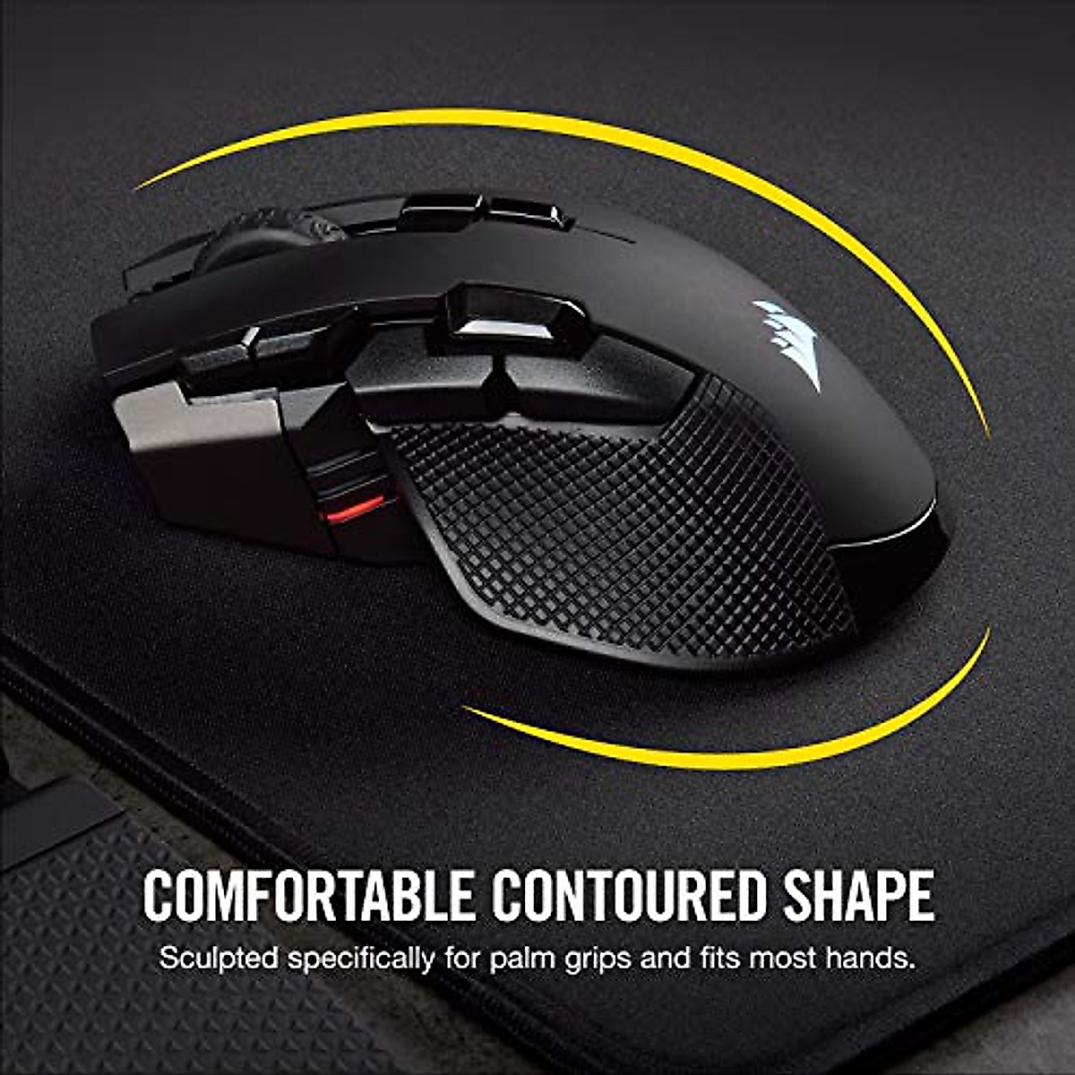 Corsair Ironclaw Wireless RGB - FPS and MOBA Gaming Mouse - 18,000 DPI Optical Sensor - Sub-1 ms SLIPSTREAM Wireless