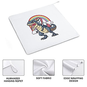 Unicorn Riding Dinosaur Hand Towel Hanging Soft Towels Kitchen Bathroom Decorative Printed Funny Cute Patten