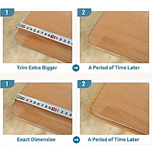 OstepDecor Clear Table Protector 40 x 76 Inch, 1.5mm Thick Table Cover Protector Rectangle, Waterproof Plastic Tablecloth Cover, Clear Tablecloth Protector, PVC Table Mat Pad for Kitchen Wood Table