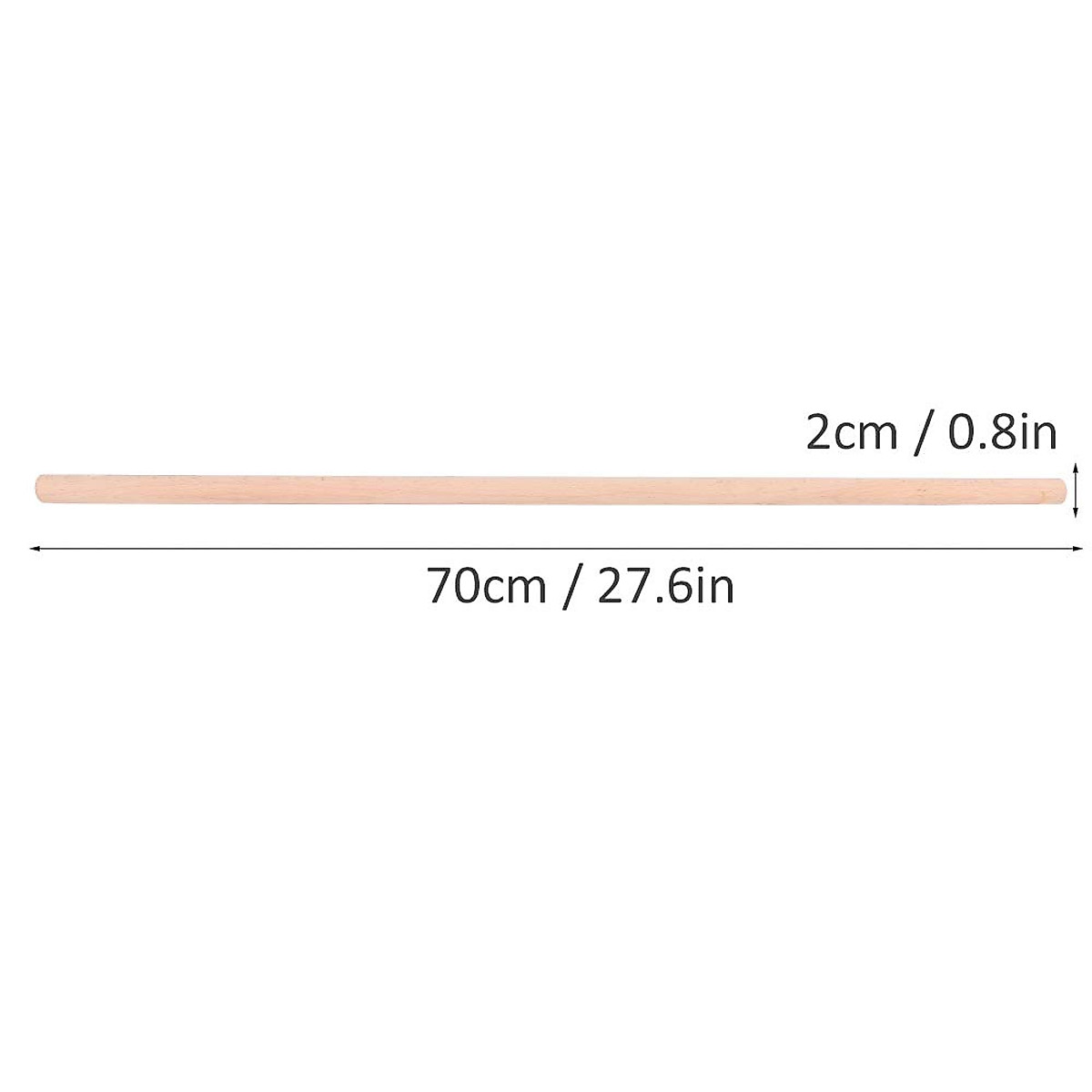 Dilwe Wood Yoga Stick, 3Pcs Open Shoulder Stick Yoga Fitness Yoga Assist Yoga Accessory, 70cmYoga Supplies