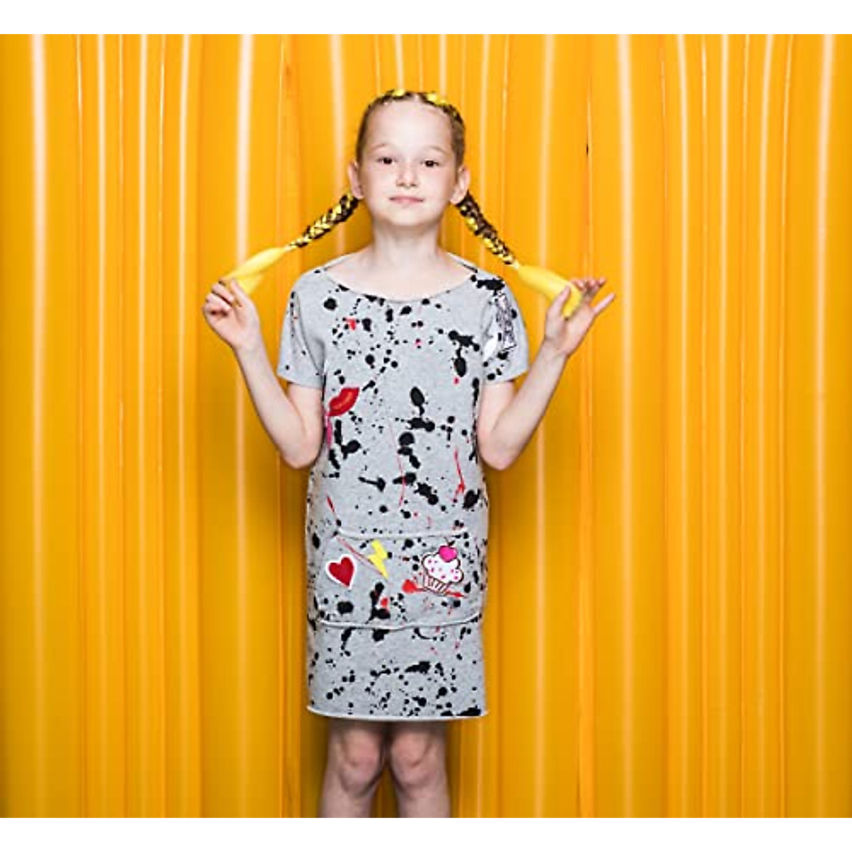 Hip-Hop Dress Kit- Design Your own Personalized Hip-Hop Dress with a DIY Arts & Crafts kit! Suited for Kids Aged 11-12 and for Group Activities, Washed Black (301)