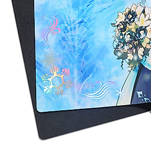 Teardrop The Rikka Queen Foil Playmat Holographic Mat Gaming Competition Pad Mat for TCG CCG Trading Card Game Mat + Playmat Tube
