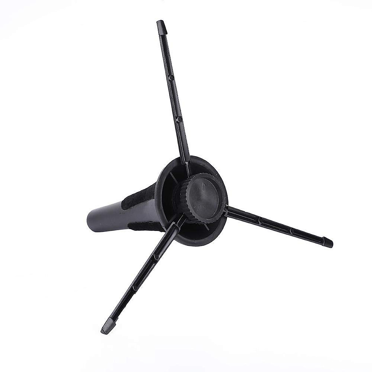Liyafy Portable Clarinet Stand Holder Metal Tripod Holder Stand Foldable Support 3-Leg Stand Wind Instrument Accessory Black