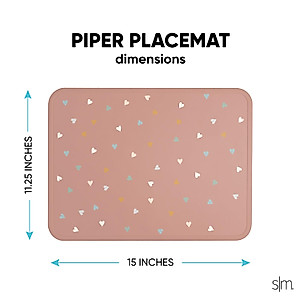 Simple Modern Silicone Placemat for Baby, Toddlers, Kids | Non-Slip Baby Eating Table Food Mat for Restaurants and Dining Table | Piper Collection | Trains