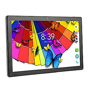 Gaming Tablet, Tablet PC Dual Camera 3 Card Slots with Keyboard Mouse for Family (Gray)