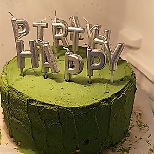 LOEVEVRY Happy Birthday Candles Set – 13 Count，Happy Birthday Metallic Letter Candle Cake Topper，Birthday Party Baby Bridal