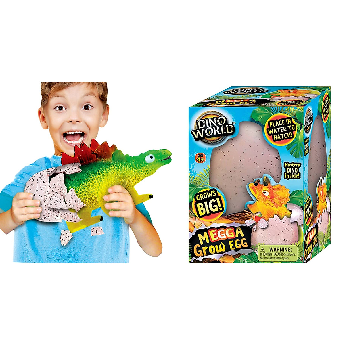 JA-RU Giant Dinosaur Egg Growing Toys (1 Eggs Assorted) Magic Surprise Hatching& Grow in Water Animals for Kids, Boys & Girls. Bulk Jurassic Party Favors Easter Basket Fillers. 1747-1s