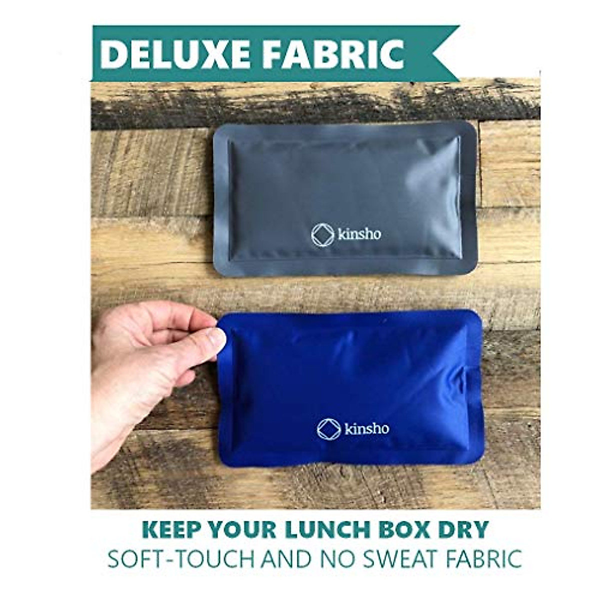 Ice Packs for Lunch Box Bag and Bento Boxes, 4 Pack Set, Reusable and Refreezable Soft Slim Pouches for Kids Boys Adults, Travel, School, Work, Camping, Long Lasting Cold, Flexible | Blue Grey…