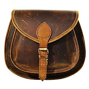 Satchel And Fable Handmade Women Leather Vintage Brown Cross Body Shoulder Bag (Small, Brown)
