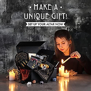 Large Witchcraft Supplies Kit 68 PCS - Witch Altar Starter/ Spell Kit - Wiccan Supplies and Tools for Beginners