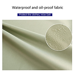 2 Pack Kitchen Cooking Aprons, Waterproof Bib with Large Pockets Hand Wipe Aprons，Adjustable Bib Soft Chef Apron，for Women Men Chef Coveralls Crafting BBQ (Lemon Blue Egg Green Grey)