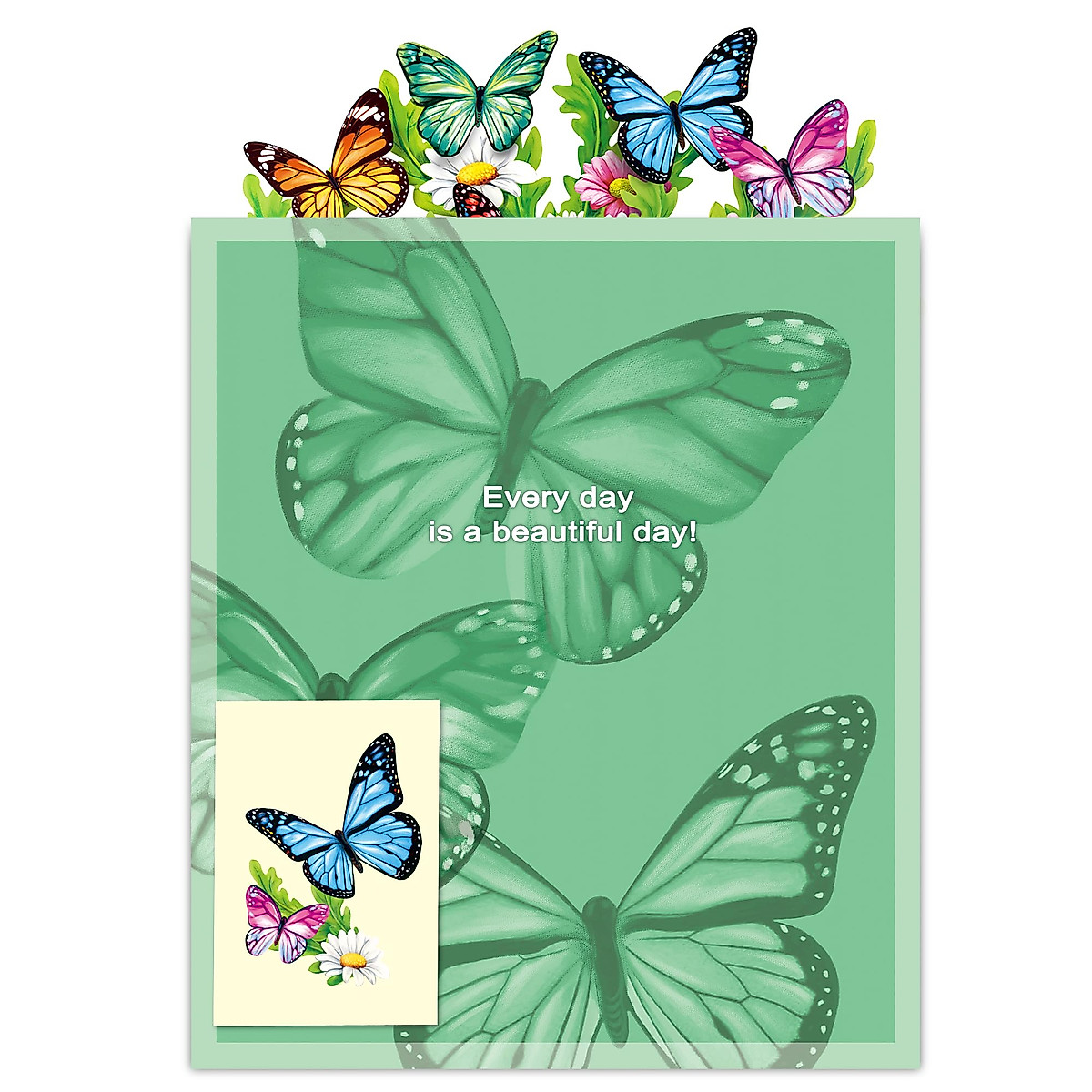 Airpark Pop Up Flower Cards, Daisies and Butterflies, 12inch Paper Flowers Bouquet 3D Popup Greeting Cards with Blank Note Card and Envelope for Christmas, Birthday Gifts for Women Kids,Holiday