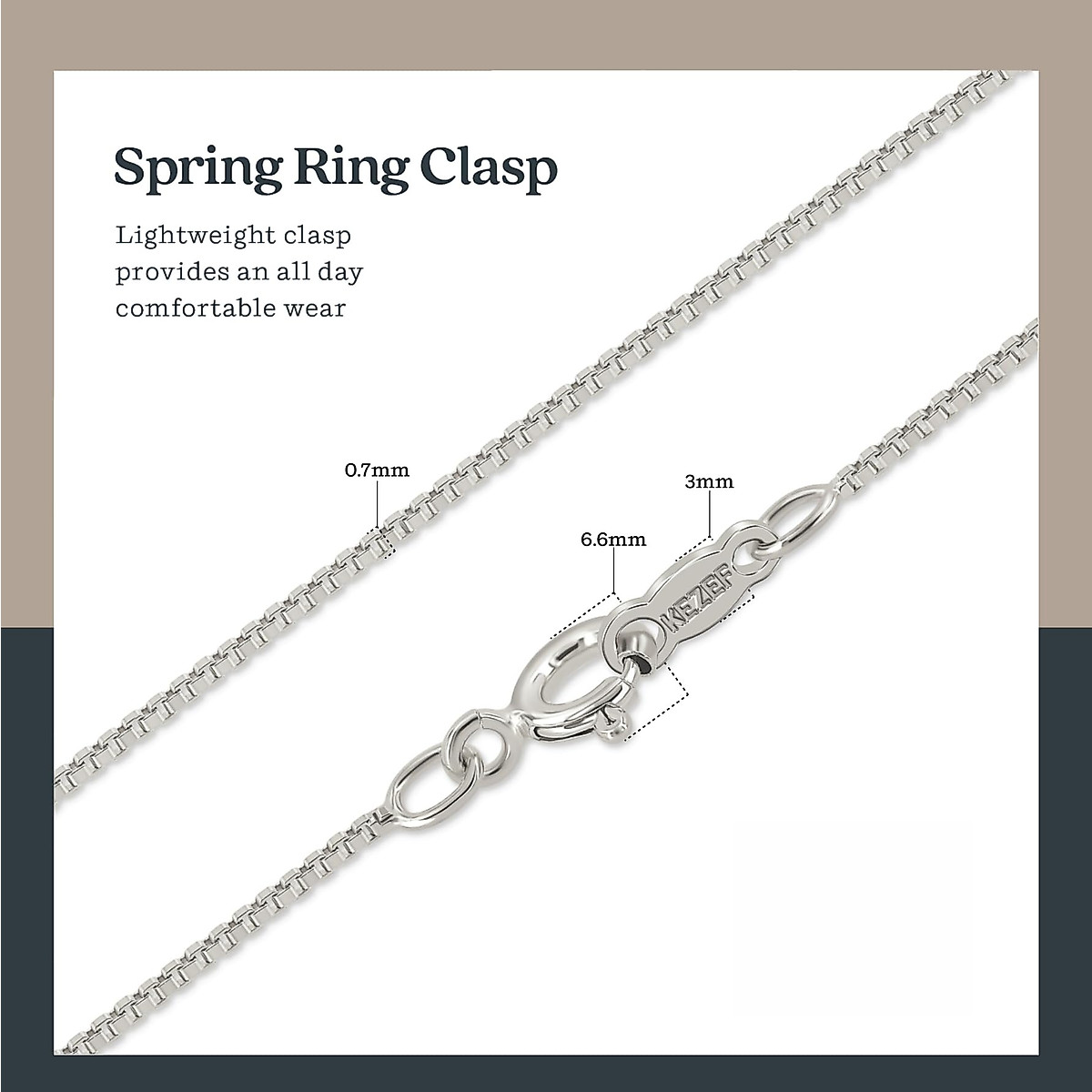 KEZEF 925 Sterling Silver Necklace for Women | Thin 0.7mm 18k Gold plated, Rose Gold chain for women, Silver chain necklace jewelry | cadena de plata 925 para hombre mujer