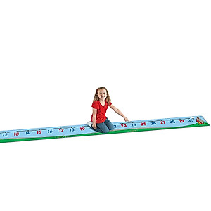 Learning Resources 0-30 Number Line Floor Mat, Blue