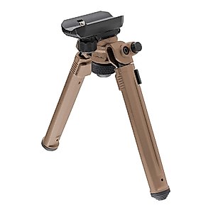 Magpul Rifle Bipod Gun Rest for Hunting and Shooting, Sling Stud QD, Flat Dark Earth