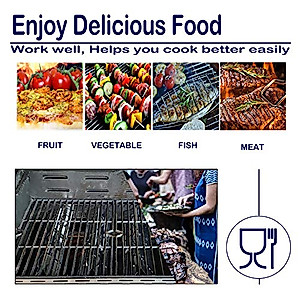 YOUFIRE Heat Plate Shield Stainless Steel Gas BBQ Grill Replacement Parts for Brinkmann 810-4221-S, 810-6420-S, 4 Pack 14 7/8" Heat Tent Flavorizer Bar Burner Cover Flame Tamer