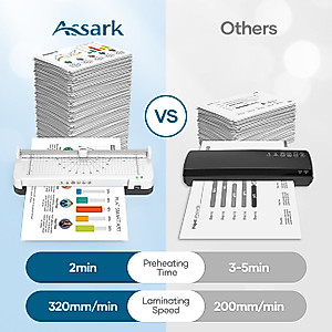 Laminator,Laminator Machine 13 inch with 40pcs Laminating Sheets, Never Jam A3 Laminator, 9-in-1 Hot Cold Laminator Machine 11x17 with Paper Cutter Corner Rounder Hole Punch for Home Office School