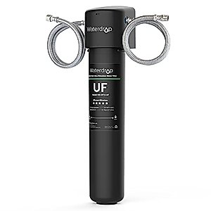Waterdrop 15UA-UF 0.01 μm Ultra Filtration Under Sink Water Filter for Baçtёria Reduction, Reduces Lead, Chlorine, Bad Taste & Odor, 16K Gallons, Direct Connect to Kitchen Faucet, USA Tech