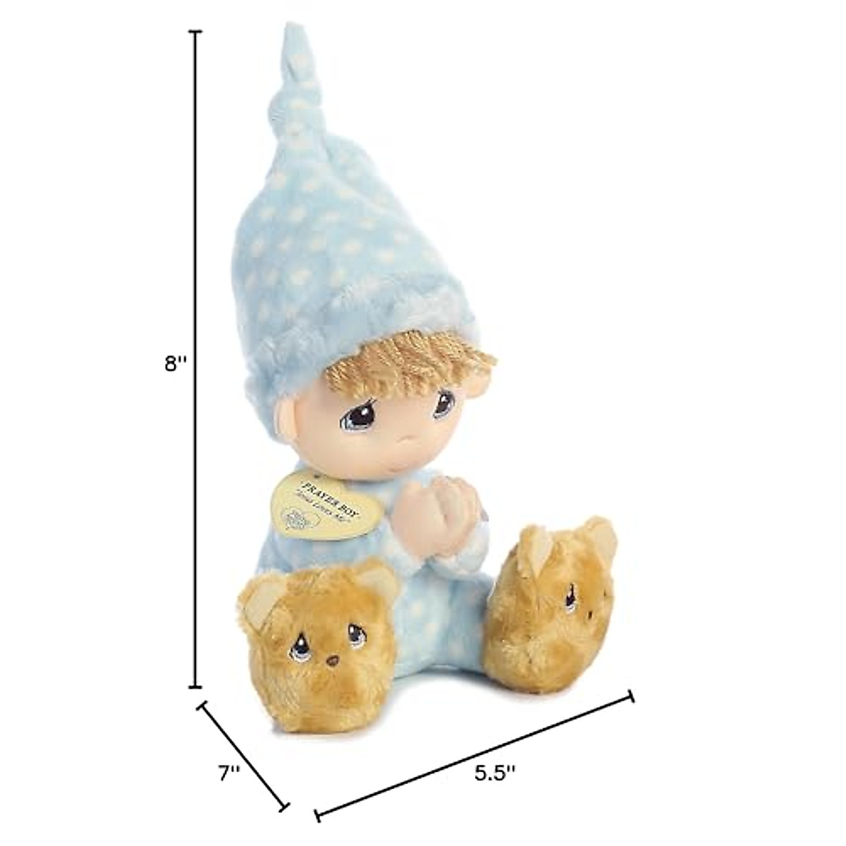 Aurora® Inspirational Precious Moments™ Precious Prayer Boy Stuffed Animal - Cherished Memories - Enduring Comfort - Blue 9.5 Inches